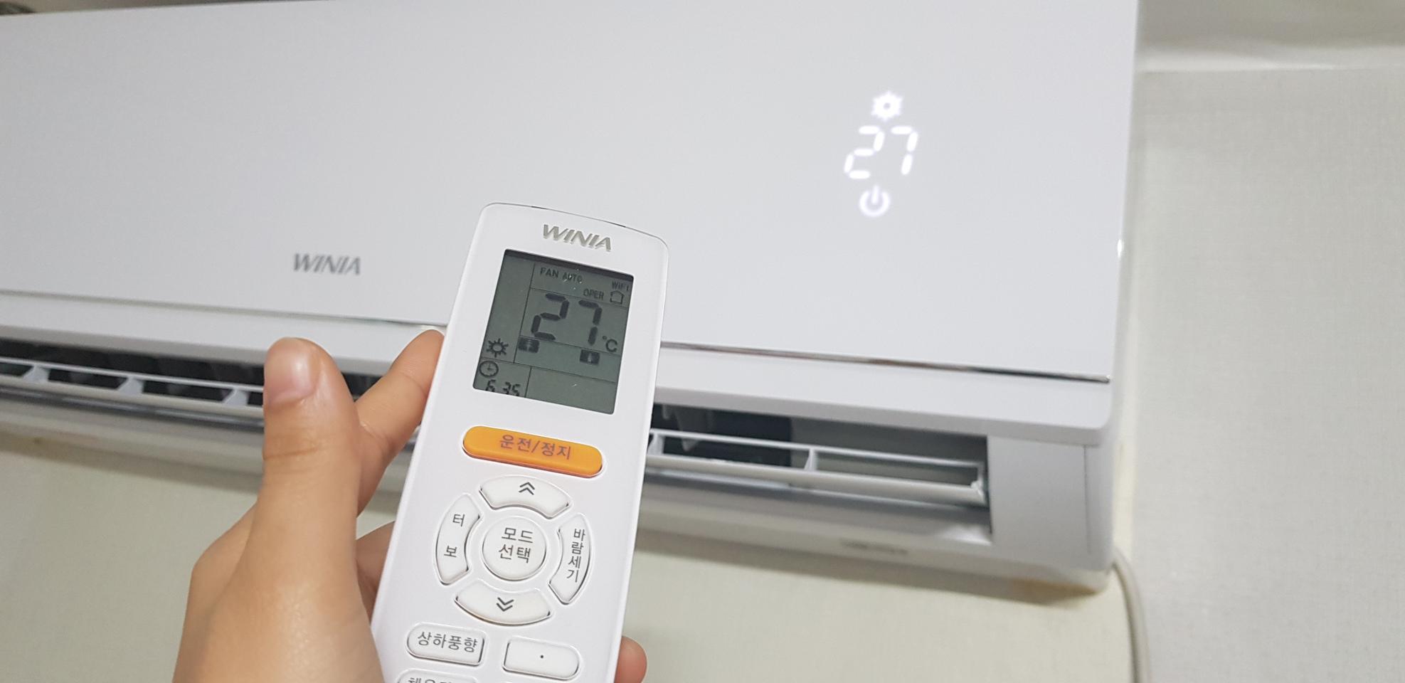 위니아 에어컨온풍기 기능벽걸이형 인버터 냉난방기 세컨웨어헬로마켓