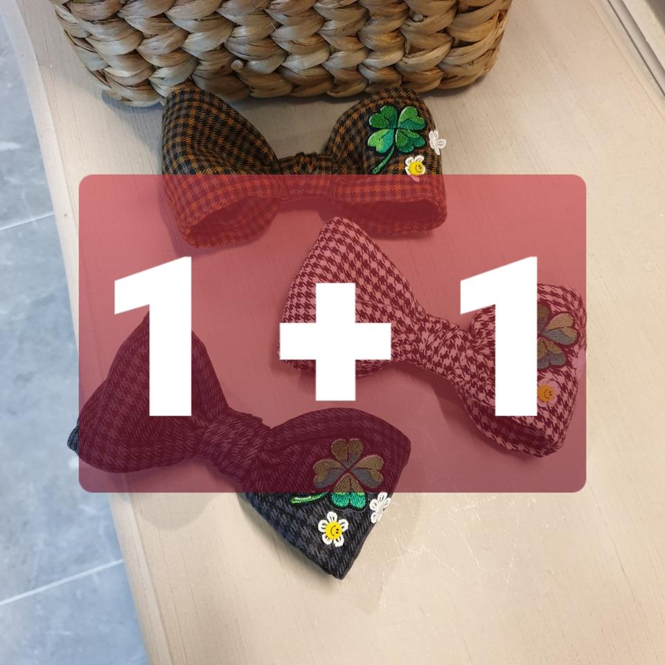 여성 패치체크 리본핀 | 헬로마켓