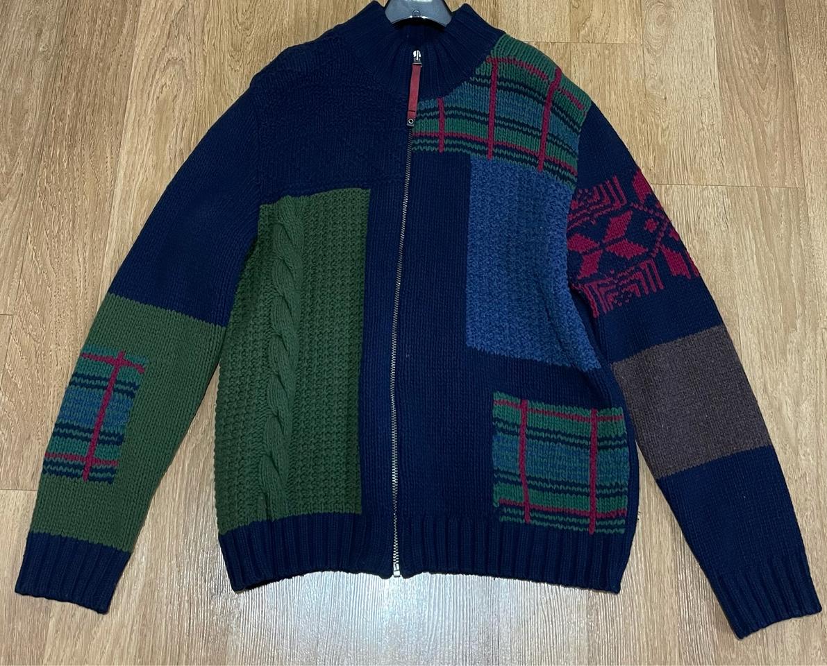 OLZEN남성패턴집업니트 | 헬로마켓