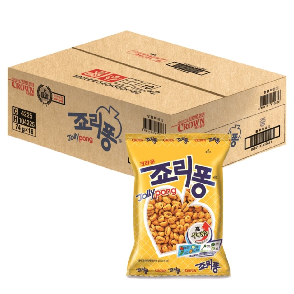크라운 죠리퐁 74g X 16개입 1박스 운포 150 헬로마켓