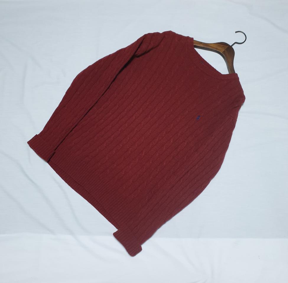 폴로 버건디 램스울 니트 | 헬로마켓