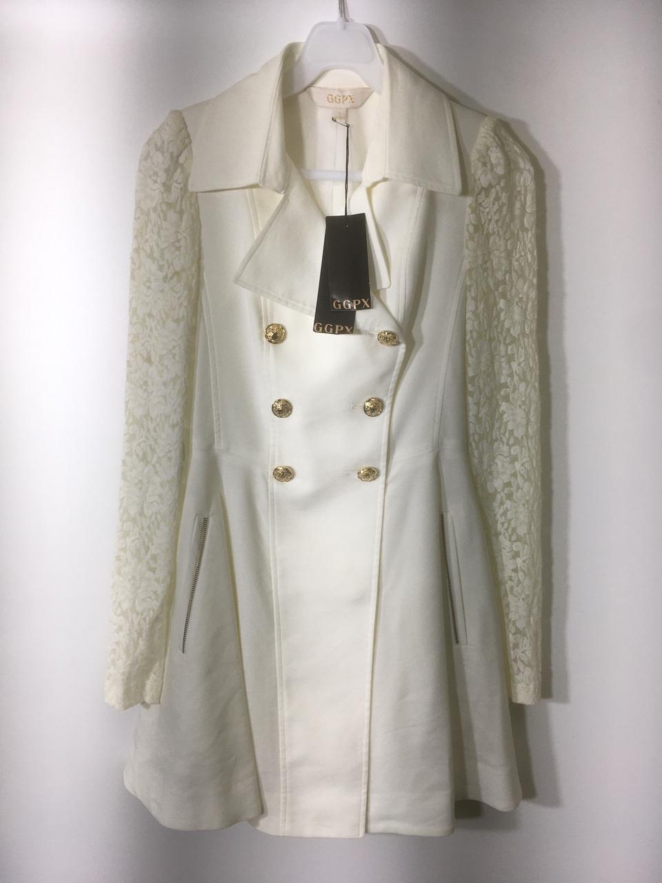 [여자 55]GGPX 새상품 버튼여밈 레이스 배색 원피스 | 헬로마켓