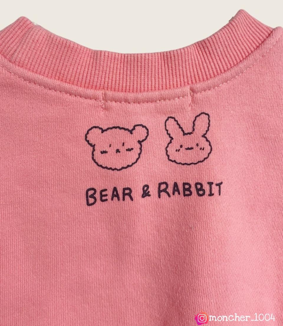 심플한 곰돌이와 토끼 맨투맨 사은품 증정 세컨웨어헬로마켓