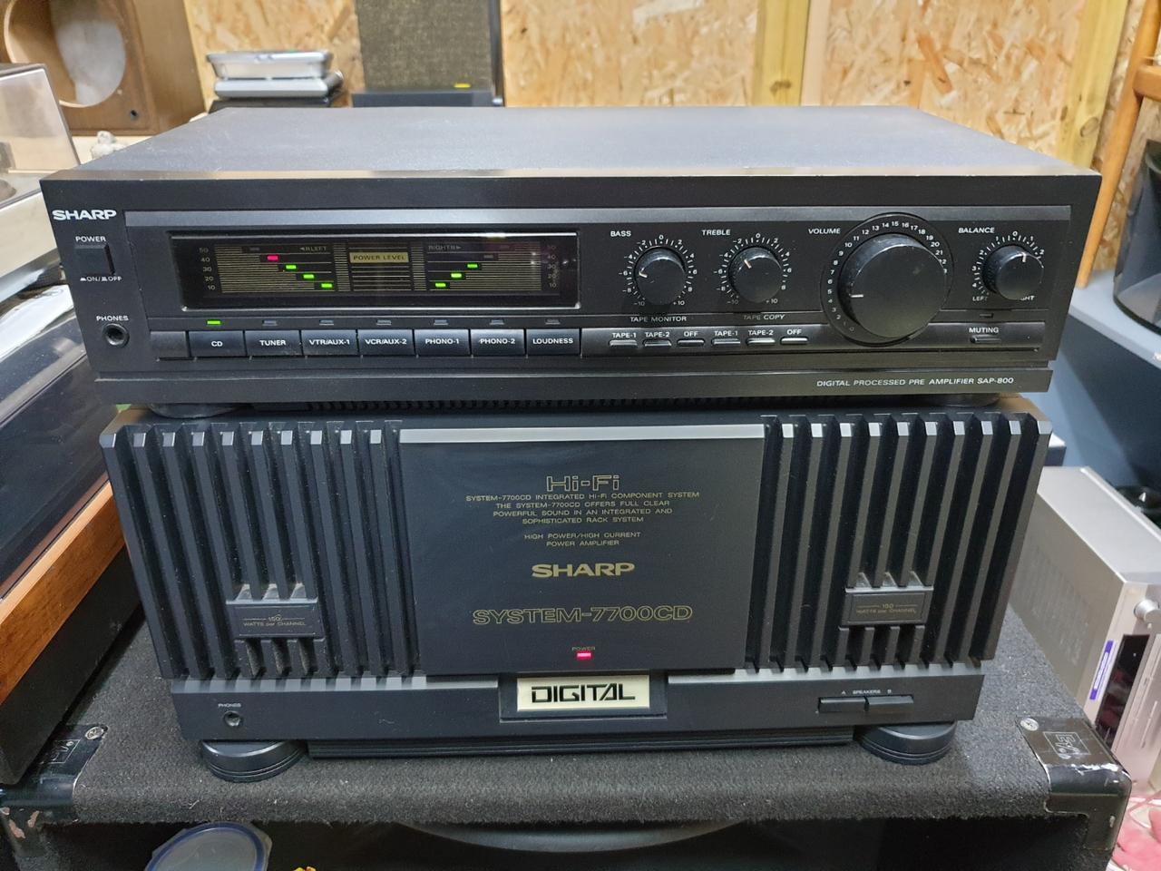 샤프 파워앰프 7700CD 프리 SAP800 | 헬로마켓