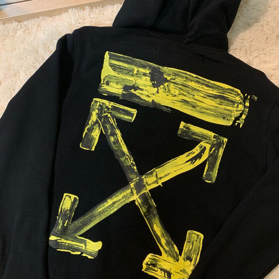 19fw 오프화이트 애로우 슬림 블랙 후드티 xs | 헬로마켓