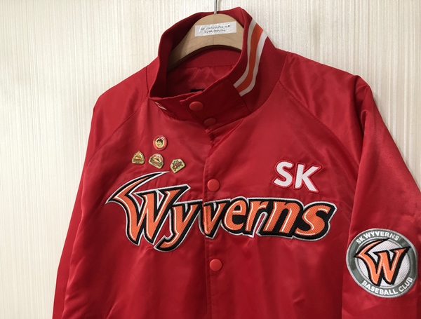 KBO ATC SK와이번스 구형춘추자켓 L (우승뱃지포함) | 헬로마켓