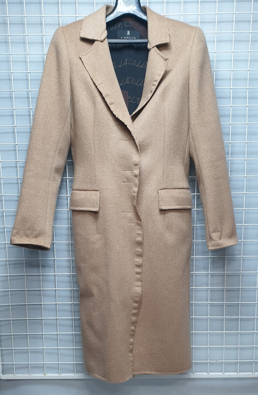 LANVIN 랑방 럭셔리 여성용 모 캐시미어 롱코트 | 헬로마켓