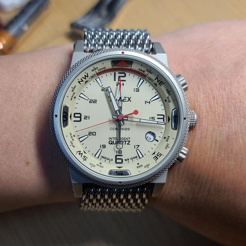 Timex T2n725 인디글로 나침반 시계+미사용 ... | 헬로마켓