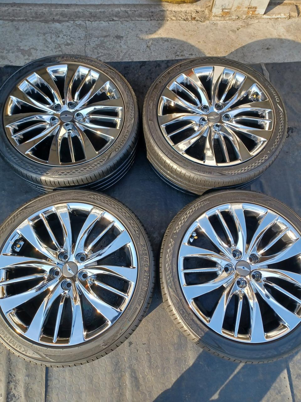 제네시스DH G80 19인치휠타이어 화이트크롬휠 | 세컨웨어