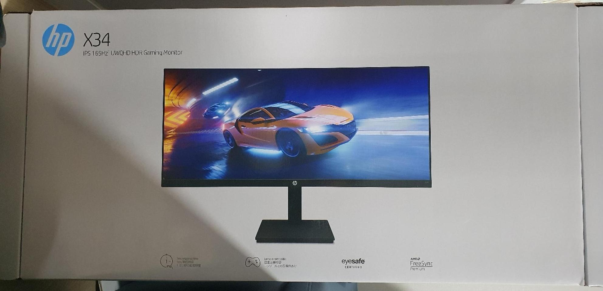 미개봉 HP x34 uwqhd 34인치 게이밍모니터 ... | 세컨웨어