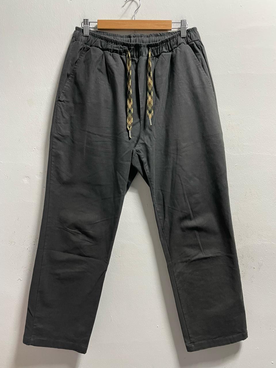 (100-105)dyclez 챠콜그레이 밴딩 와이드팬츠 | 헬로마켓