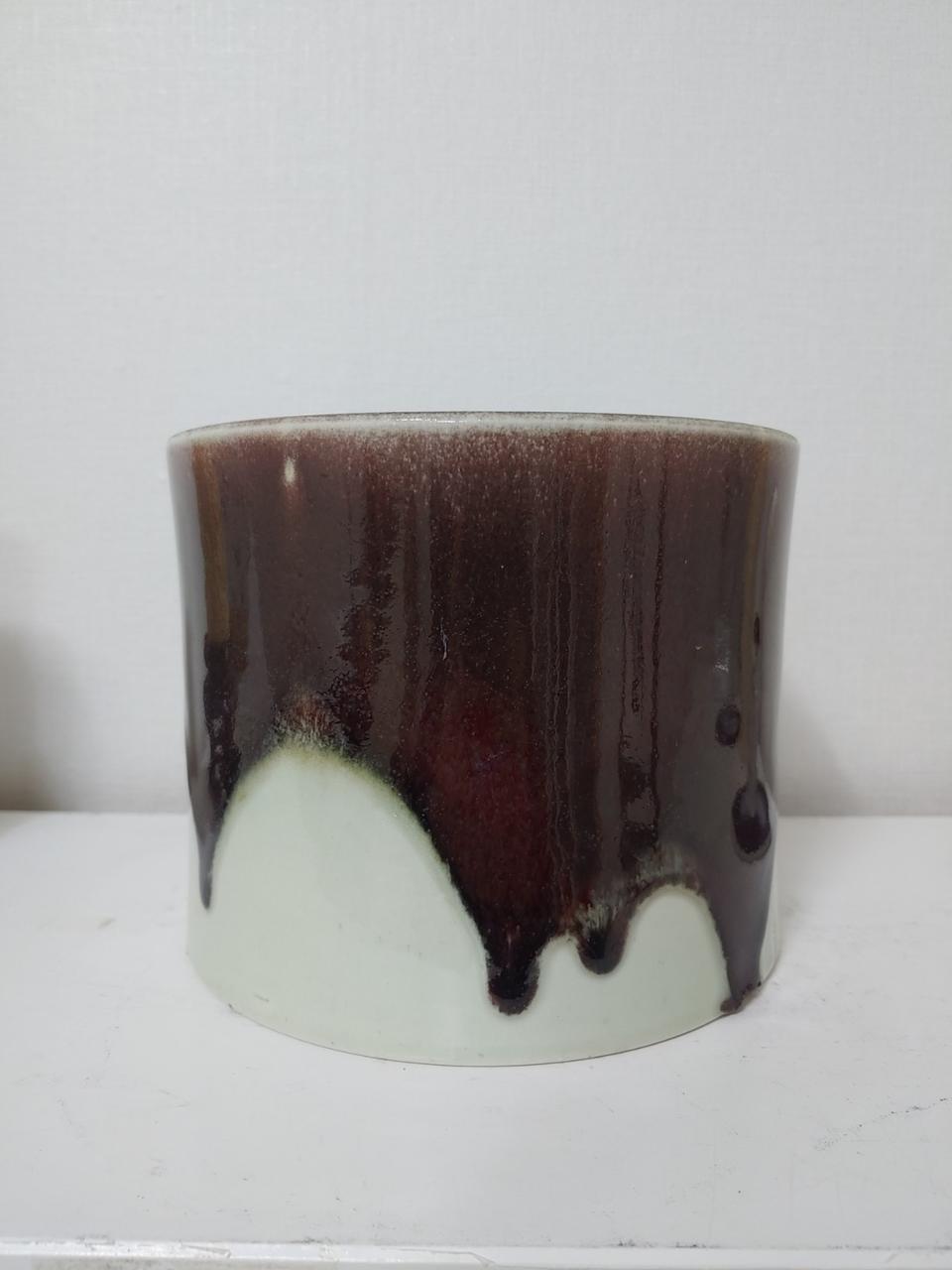 중국도자기 청대 홍백유옥저필통 | 헬로마켓