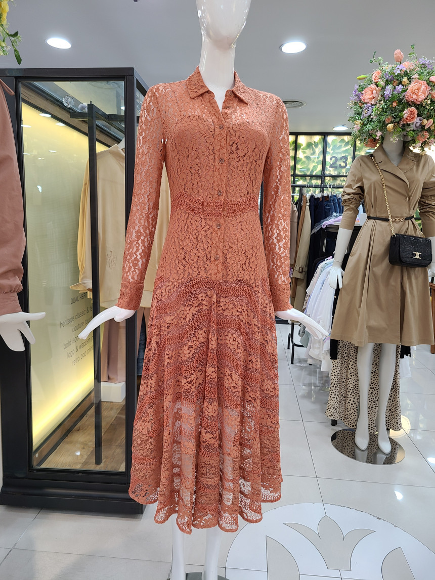 [새상품] 듀엘 카라 벨트 레이스 원피스 55 정가 ... | 헬로마켓