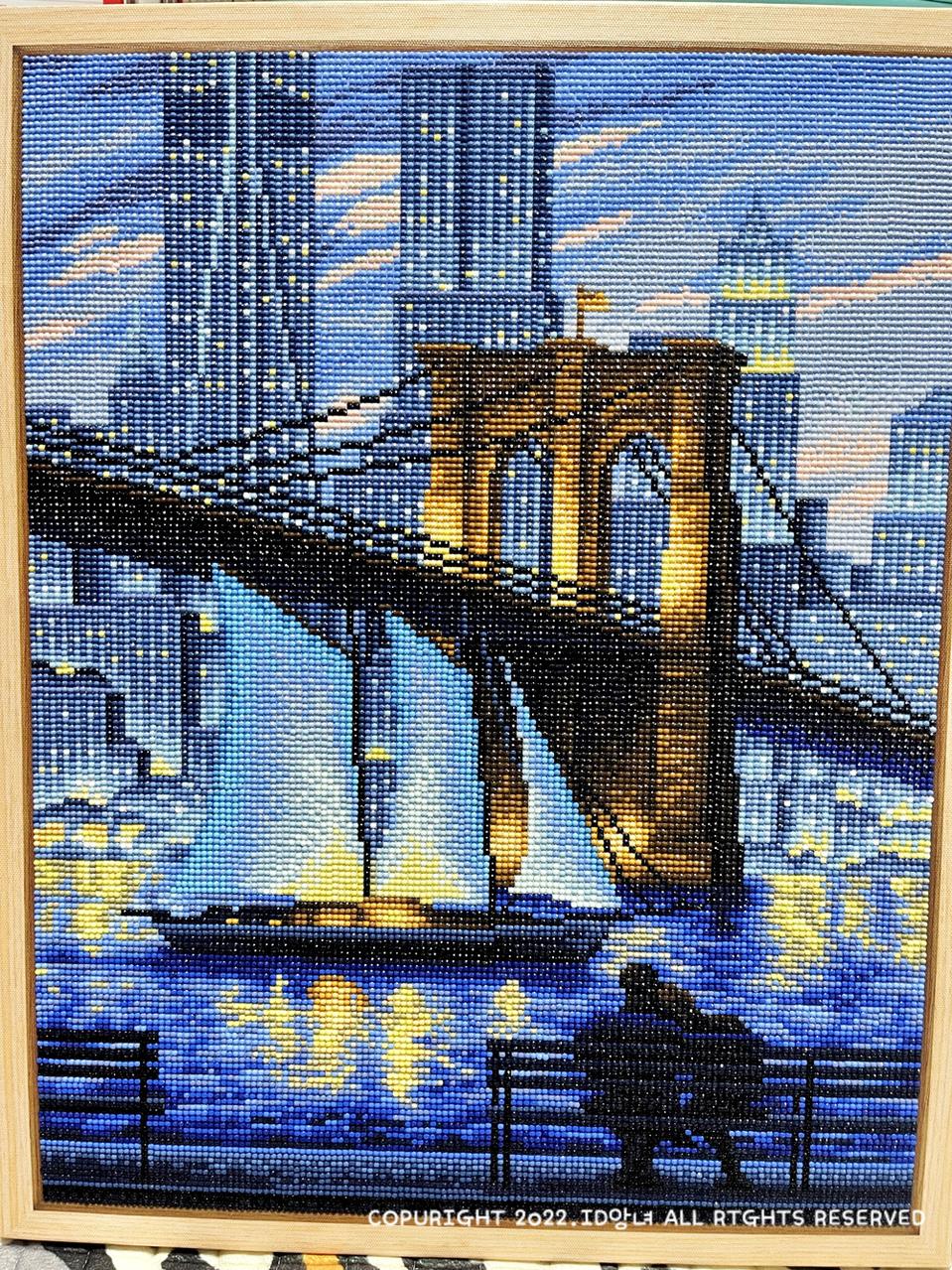 [ 보석십자수 ] 야경 완성품 / 43X54 | 세컨웨어(헬로마켓)