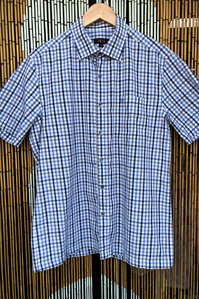 (XL) DAKS 닥스 반팔셔츠 남방 체크 빅사이즈 | 세컨웨어