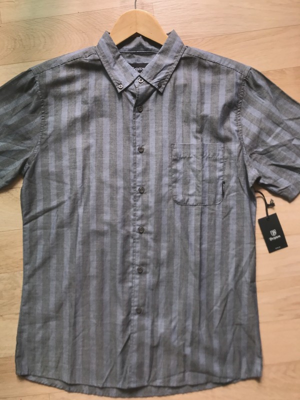 새제품 브릭스턴 100 반팔 셔츠 블루 그레이 | 세컨웨어(헬로마켓)