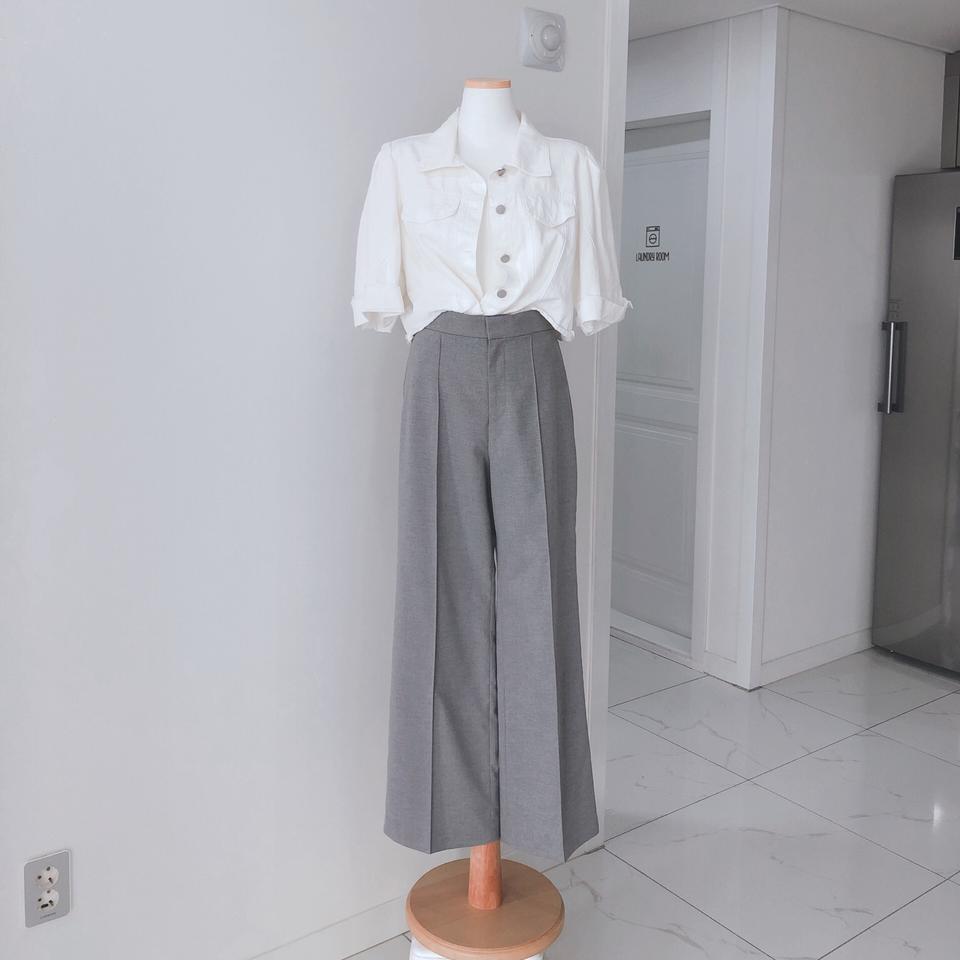 그레이 와이드 슬랙스(M) | 헬로마켓