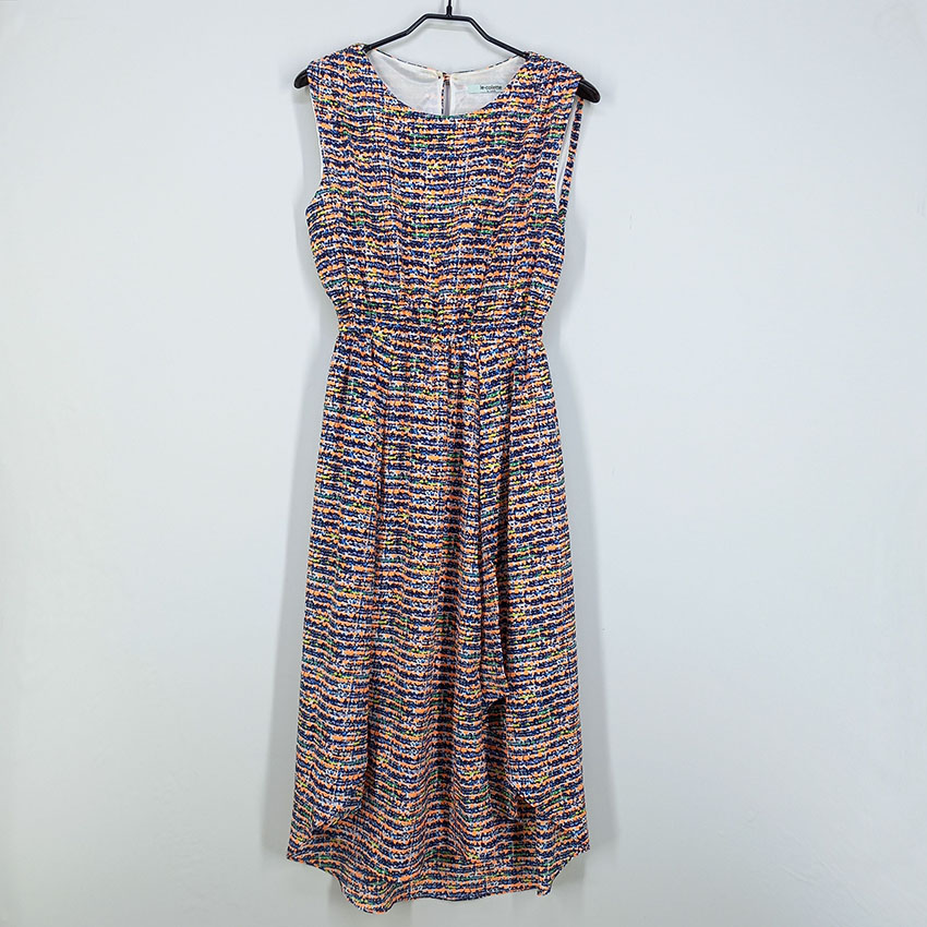 르꼴레뜨 믹스컬러 밑단트임 롱쉬폰원피스 오렌지F (H... | 헬로마켓