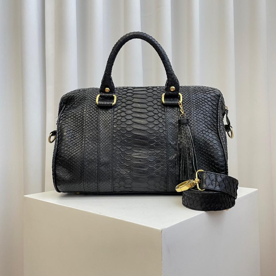 블랙 파이톤 보스턴 투웨이백 | 세컨웨어