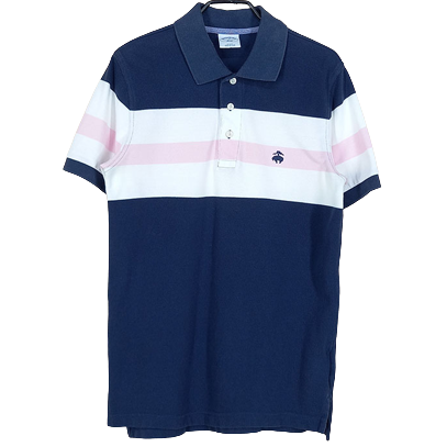 빈티지 남성 화이트핑크라인 슬림핏 면 카라반팔S (H... | 헬로마켓