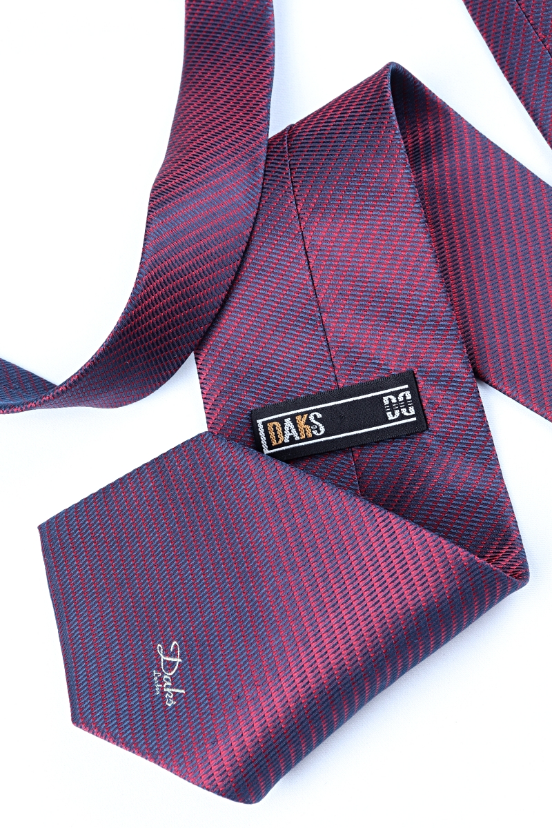 (F) DAKS 닥스 실크넥타이 레드와인 아메카지 이... | 헬로마켓