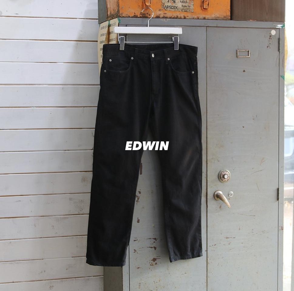 (착용컷) EDWIN 블랙 진 (남성용 35) | 헬로마켓