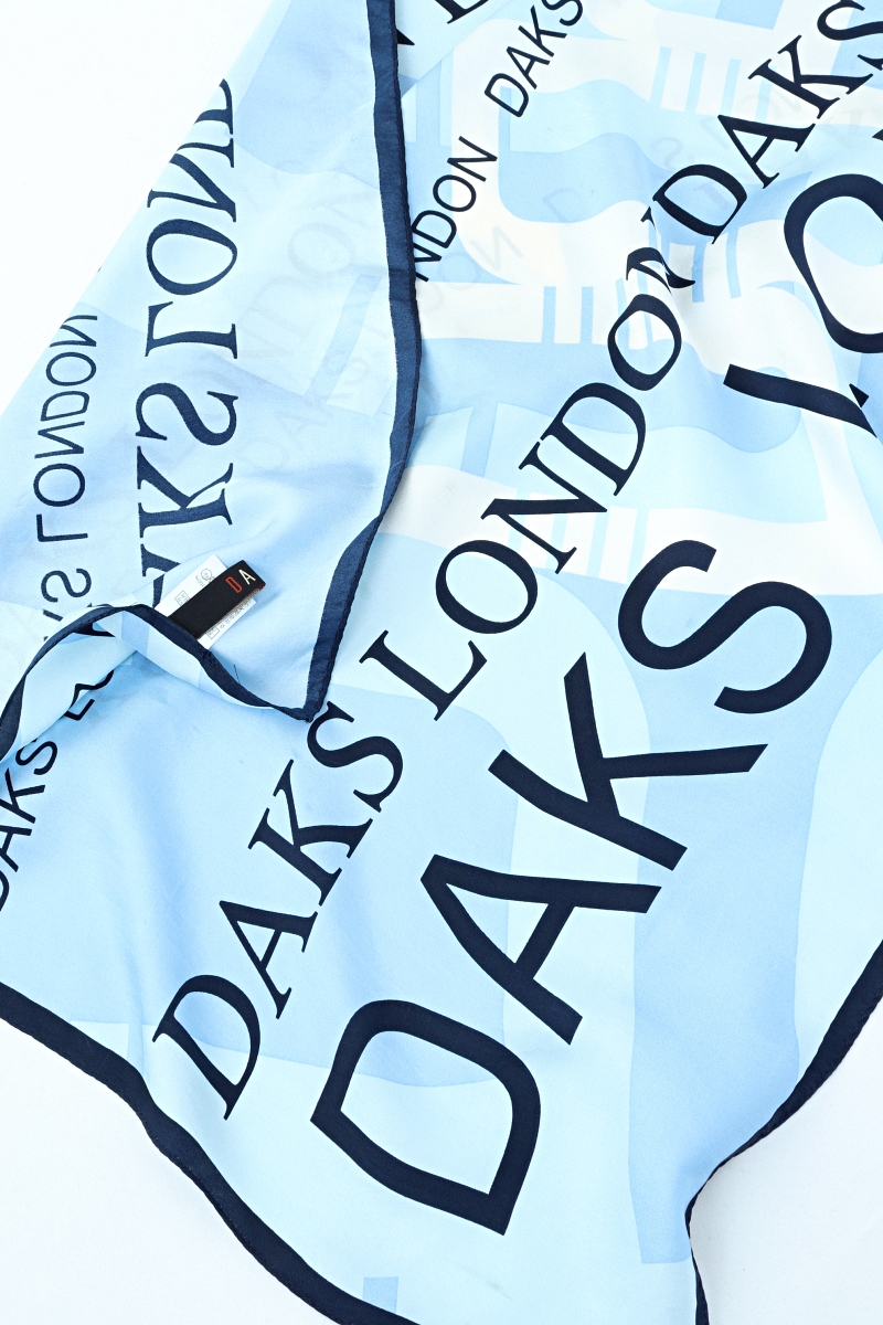 (F) DAKS 닥스 실크 스카프 빅로고 명품 한정판... | 헬로마켓