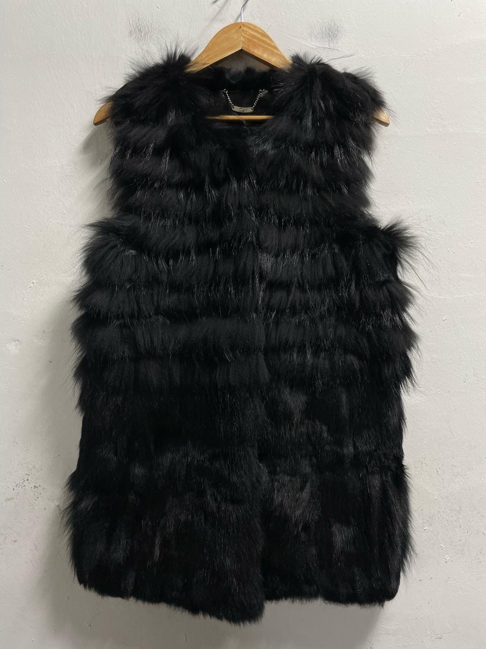 (55-66)GGPX 라쿤 토끼 여우털 모피 퍼조끼(정품) | 헬로마켓