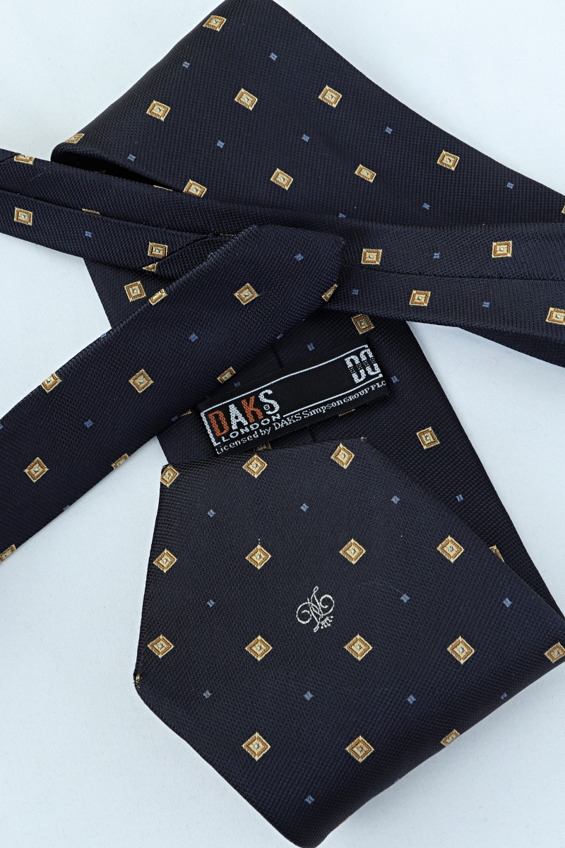 (10) DAKS 닥스 실크넥타이 블랙파턴 아메카지 ... | 세컨웨어(헬로마켓)