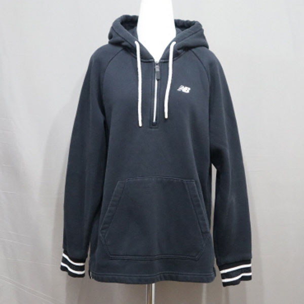 FT575 뉴발란스 여성66사이즈 블랙 면혼방 반집업... | 헬로마켓