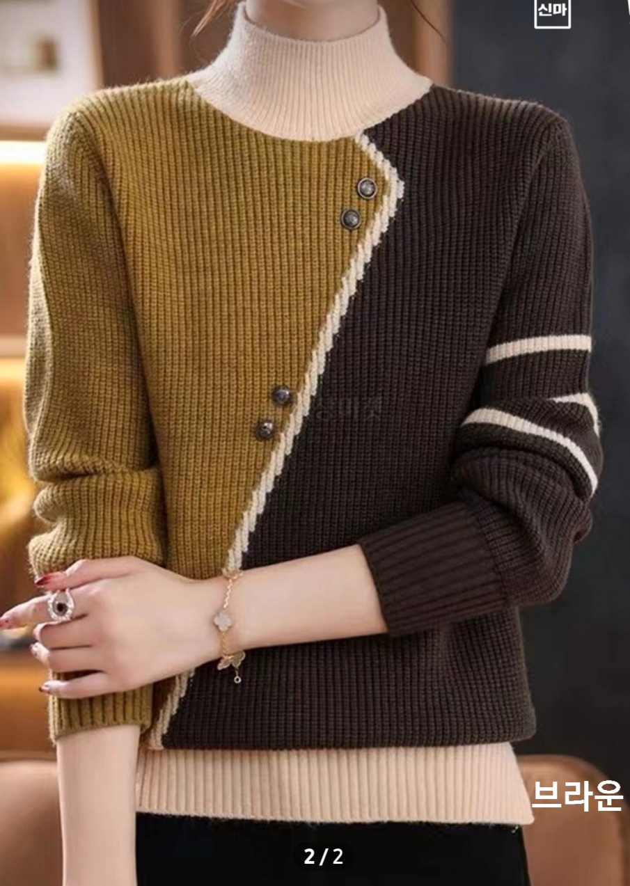 무배 새상품 반목 니트티 겨울신상 | 세컨웨어(헬로마켓)