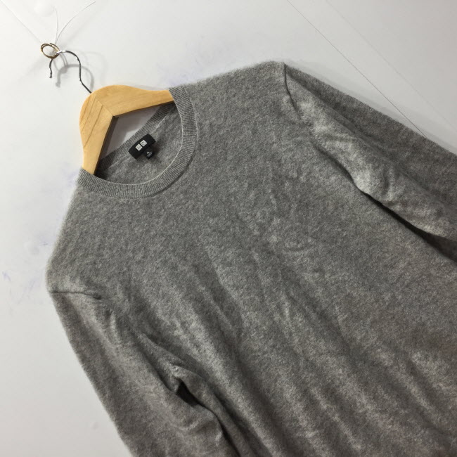 유니클로 UNIQLO 남XL 그레이 라운드니트 R6209 | 헬로마켓