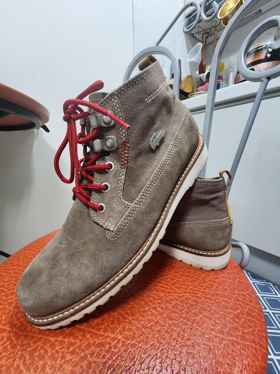 라코스테 천연가죽 스니커 부츠(US8표기255추천260) | 헬로마켓