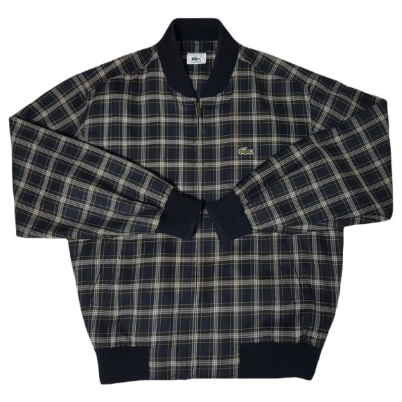 라코스테 올드스쿨 빈티지 체크 블루종 자켓 | 헬로마켓