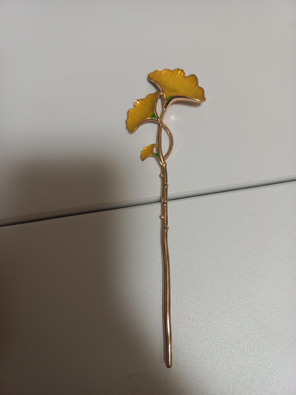 노란 나뭇잎 비녀 | 헬로마켓