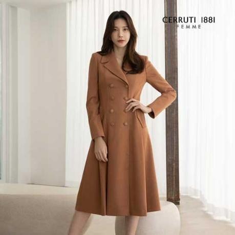 새거) 세루티 21FW 스판 춘추 트렌치 원피스 -55 | 세컨웨어(헬로마켓)