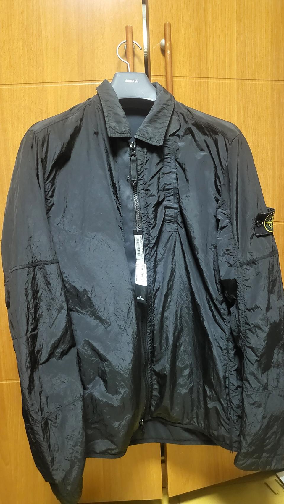 [L] 스톤아일랜드 18fw 나일론메탈 오버 셔츠 블랙 | 세컨웨어(헬로마켓)