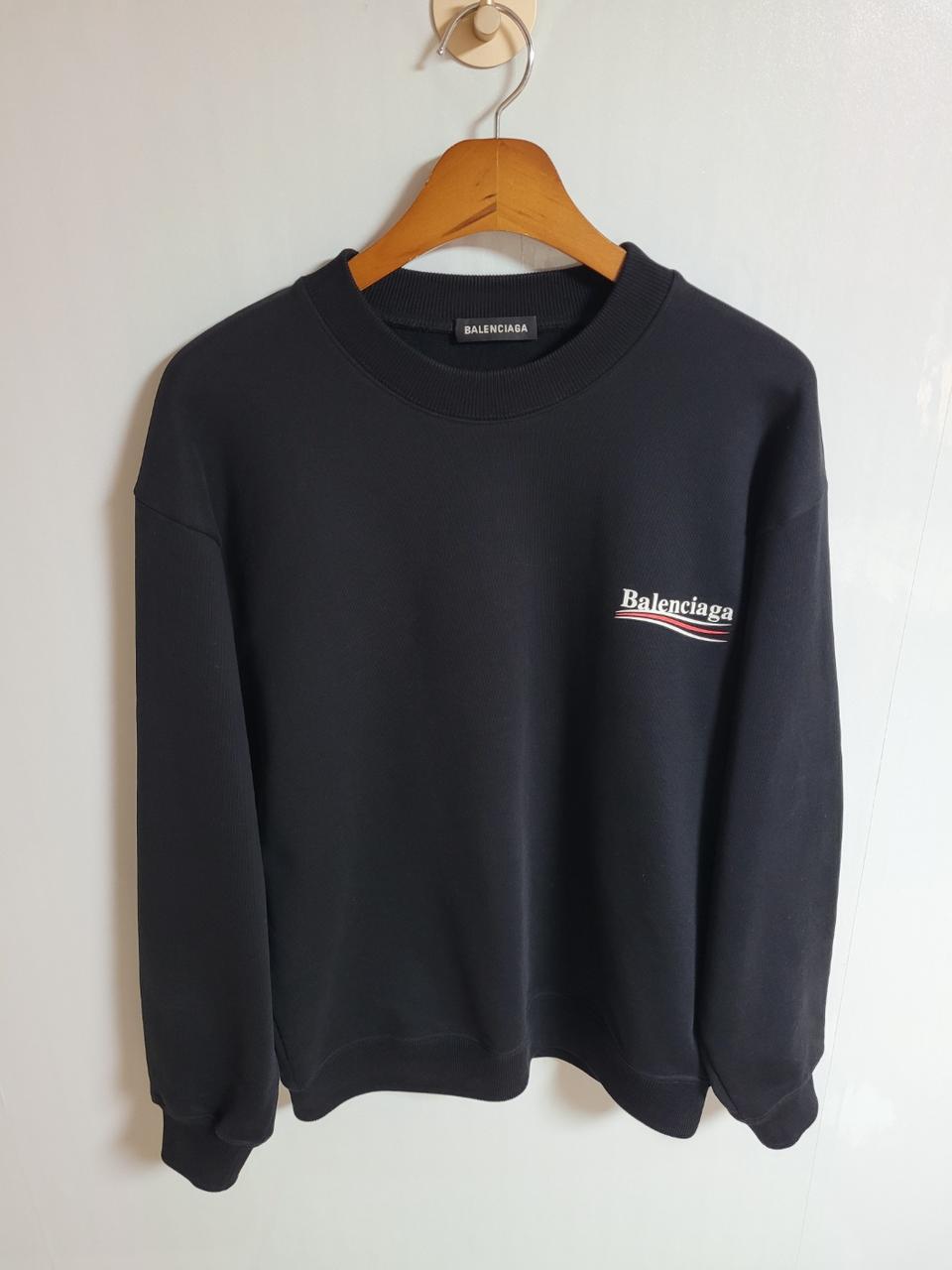 발렌시아가 블랙 웨이브로고 맨투맨 S 556147 T... | 헬로마켓