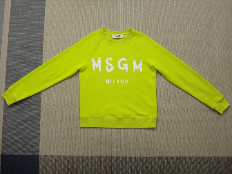 (S사이즈) MSGM 밀라노 필기체 로고 맨투맨 티셔츠 | 헬로마켓