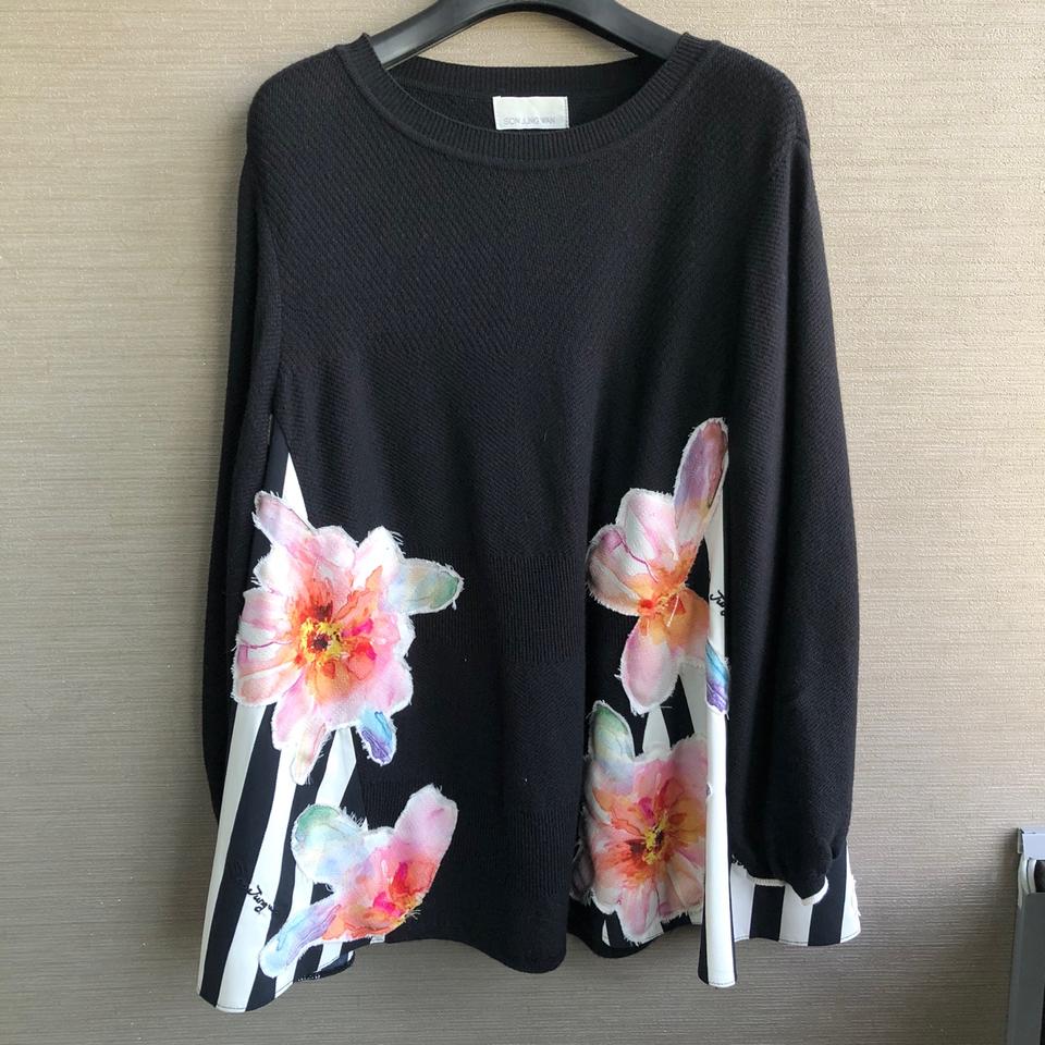 손정완 셔츠 레이어드 패치 니트 | 헬로마켓