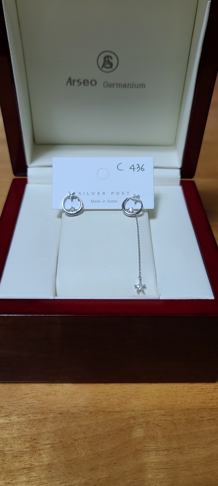 큐빅 지르코니아 셋팅 은침 언발 귀걸이 악세사리 | 헬로마켓