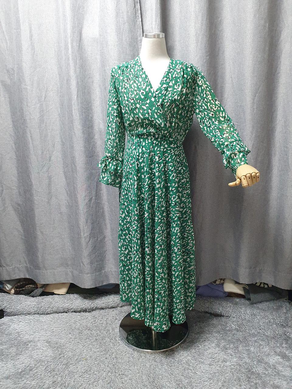 그린 쉬폰 고급 롱 원피스 | 헬로마켓