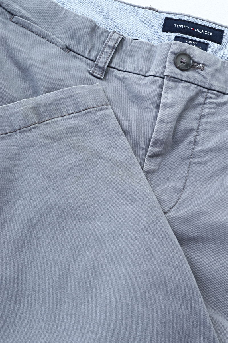 (L) 타미힐피거 면바지 팬츠 그레이 올드스쿨 이오빈티지 | 세컨웨어
