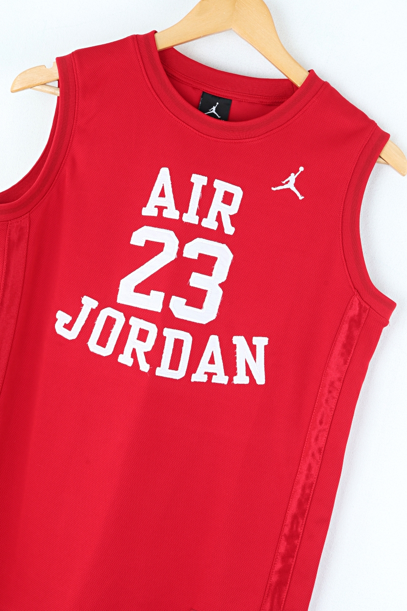 W(S) 조던 나시 기능성 운동 민소매 레드 올드스쿨... | 세컨웨어