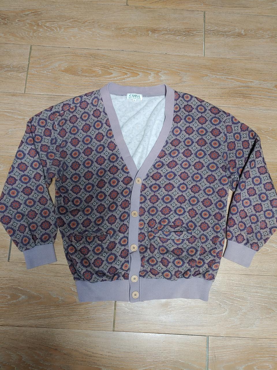 90's 패턴 코튼가디건105~110사이즈 | 세컨웨어
