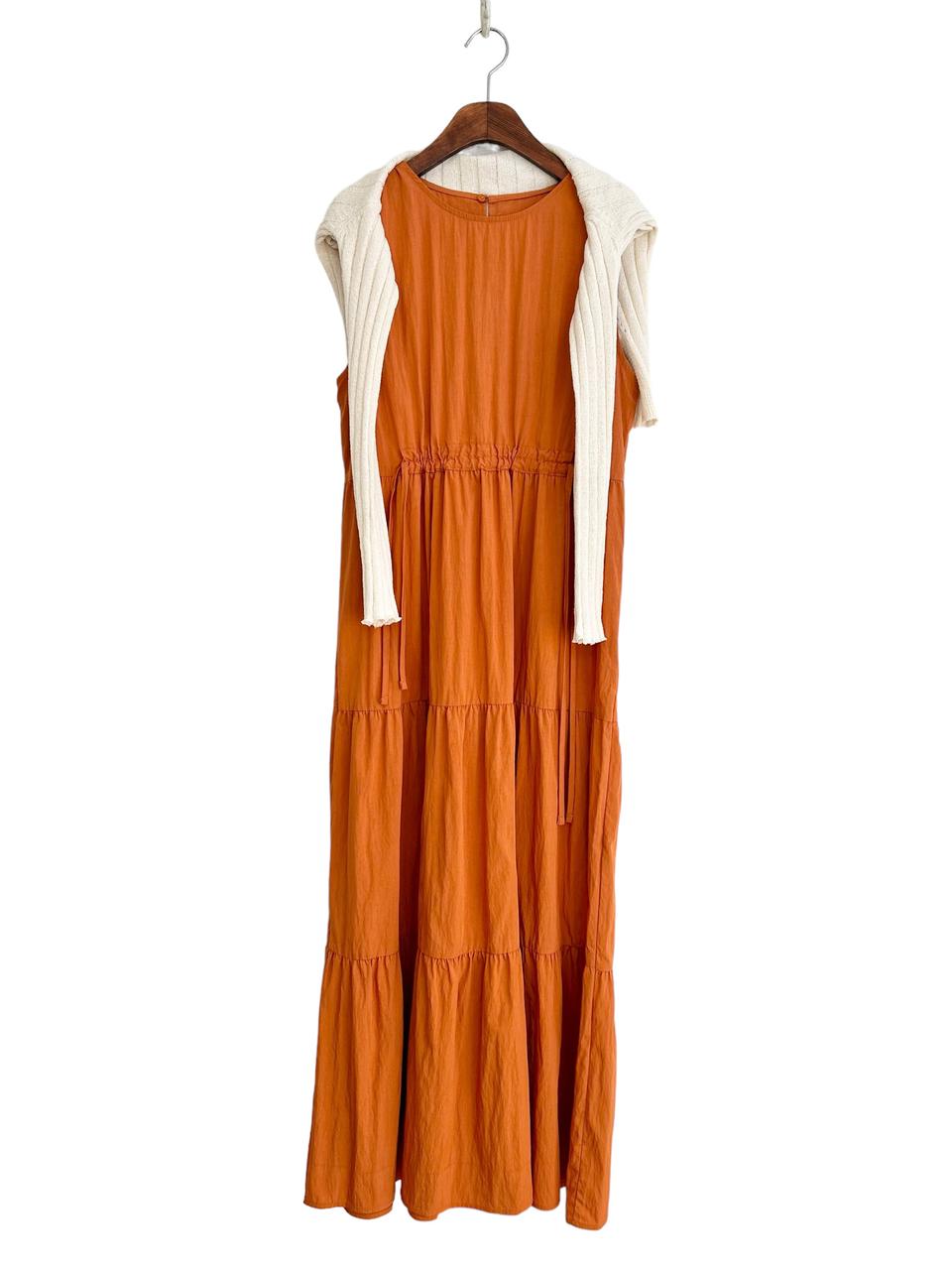 다크오렌지 와샤 롱 원피스 | 세컨웨어
