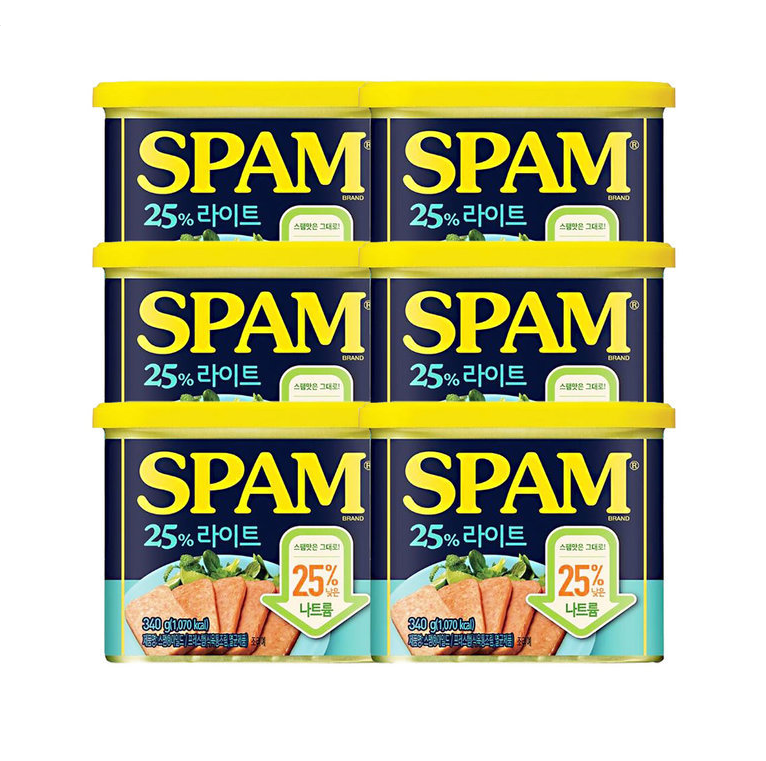 무료배송-스팸 25%라이트 340g 6개 | 세컨웨어