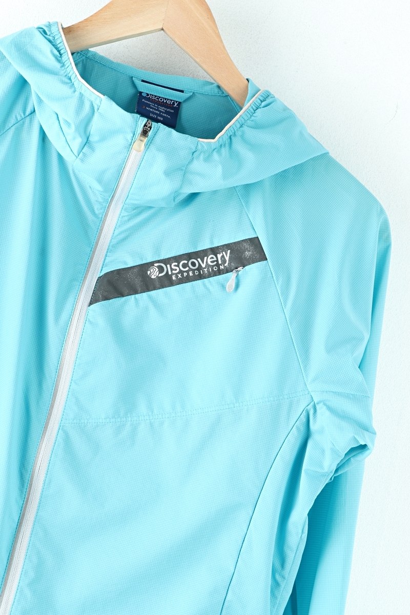 Wl 디스커버리 집업 바람막이 점퍼자켓 하늘색 경 세컨웨어