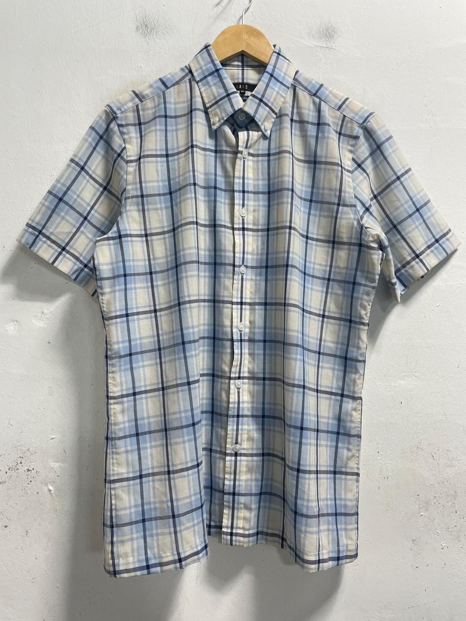 (105) DAKS 닥스 루즈핏 체크 반팔 셔츠 남방... | 헬로마켓