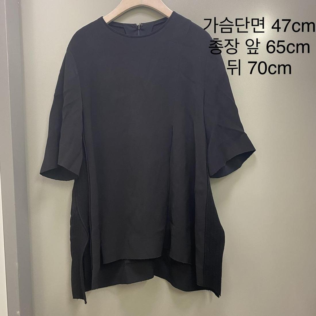 MINE 마인 블랙 반팔 블라우스 ~55 | 헬로마켓